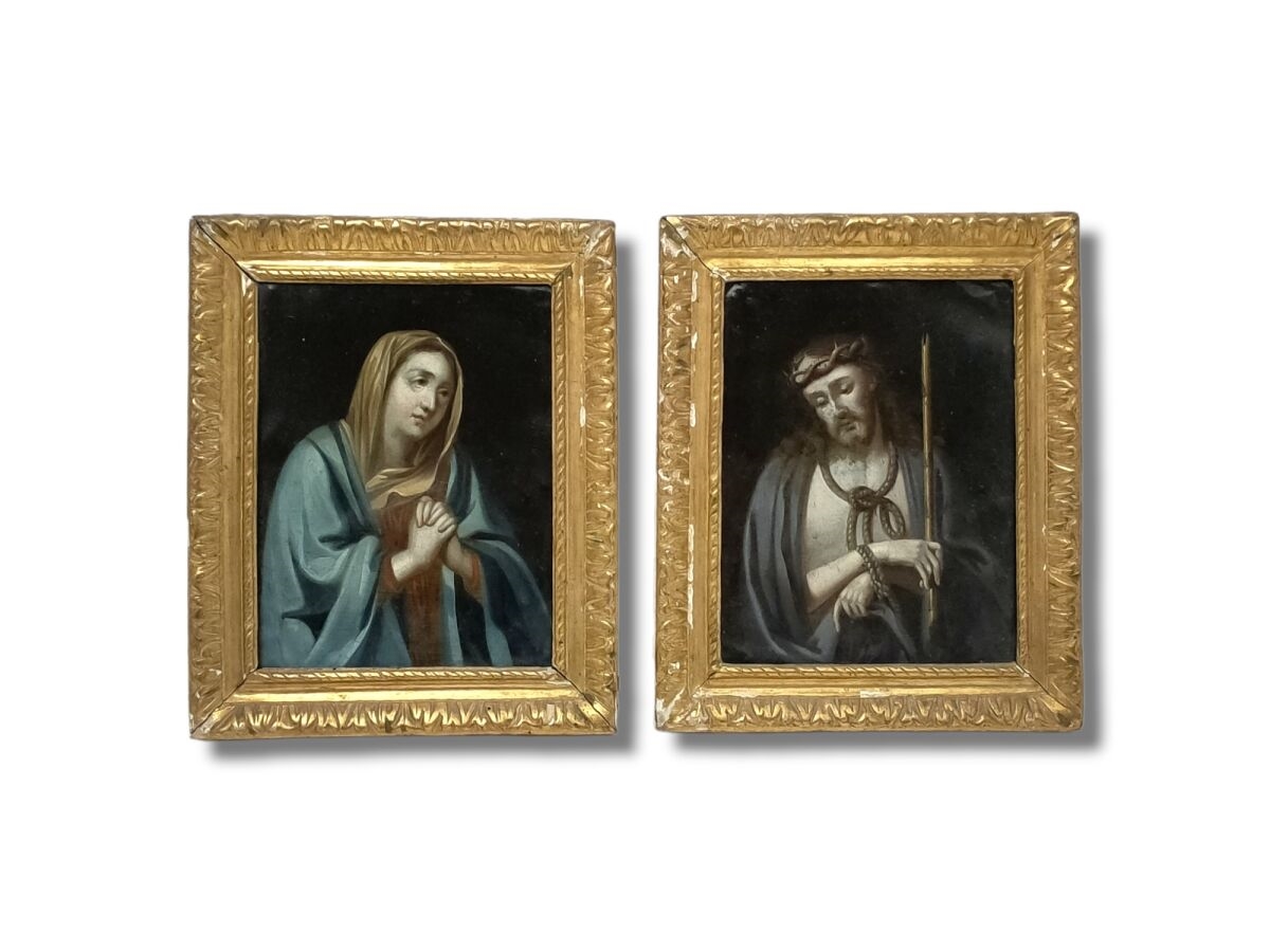Andrea Solario | Christ au roseau Vierge en prière | MutualArt