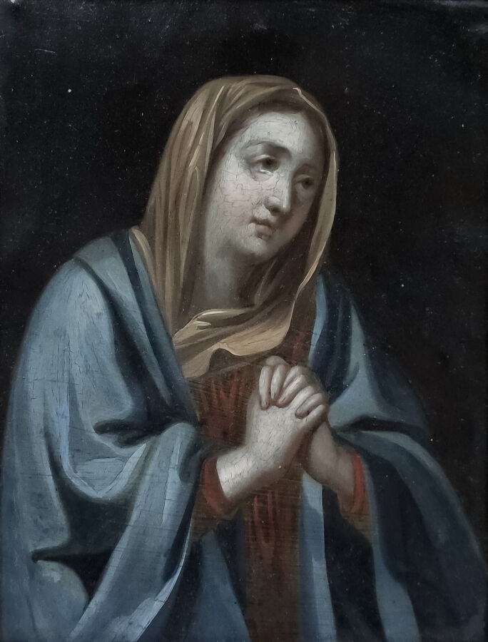 Andrea Solario | Christ au roseau Vierge en prière | MutualArt