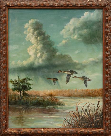 Cal Gaspard | Ducks over a Marsh (1970) | MutualArt