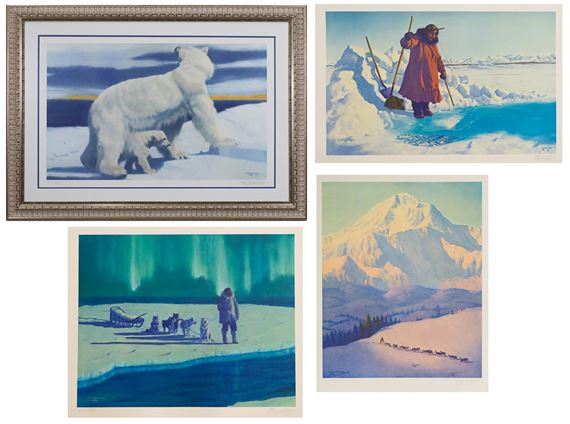 Fred Machetanz | FRED MACHETANZ FOUR OFFSET LITHOGRAPHS (1908) | MutualArt