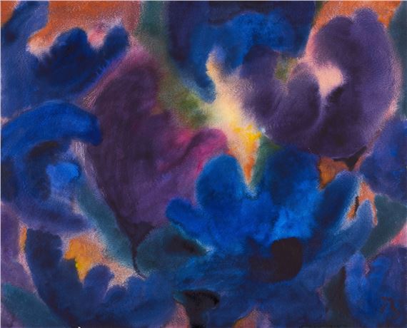 Herbert Beck | Blaue und violette Blüten. | MutualArt