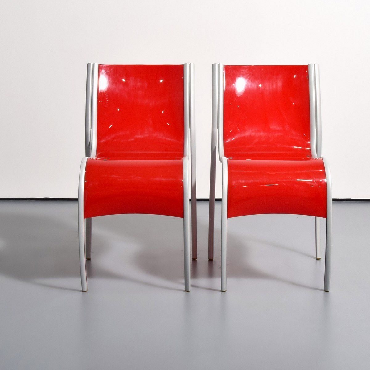 Ron Arad | Pair of Ron Arad Red FPE Side Chairs | MutualArt