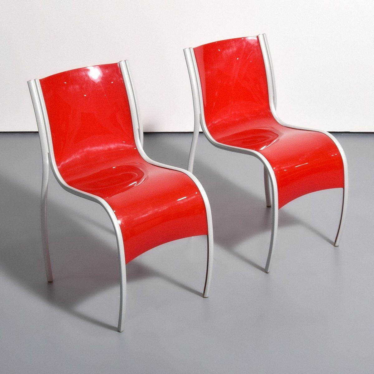 Ron Arad | Pair of Ron Arad Red FPE Side Chairs | MutualArt