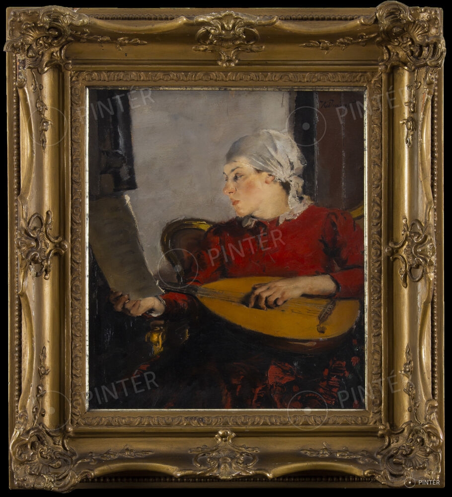 Peter Kálmán | Lady with Guitar | MutualArt