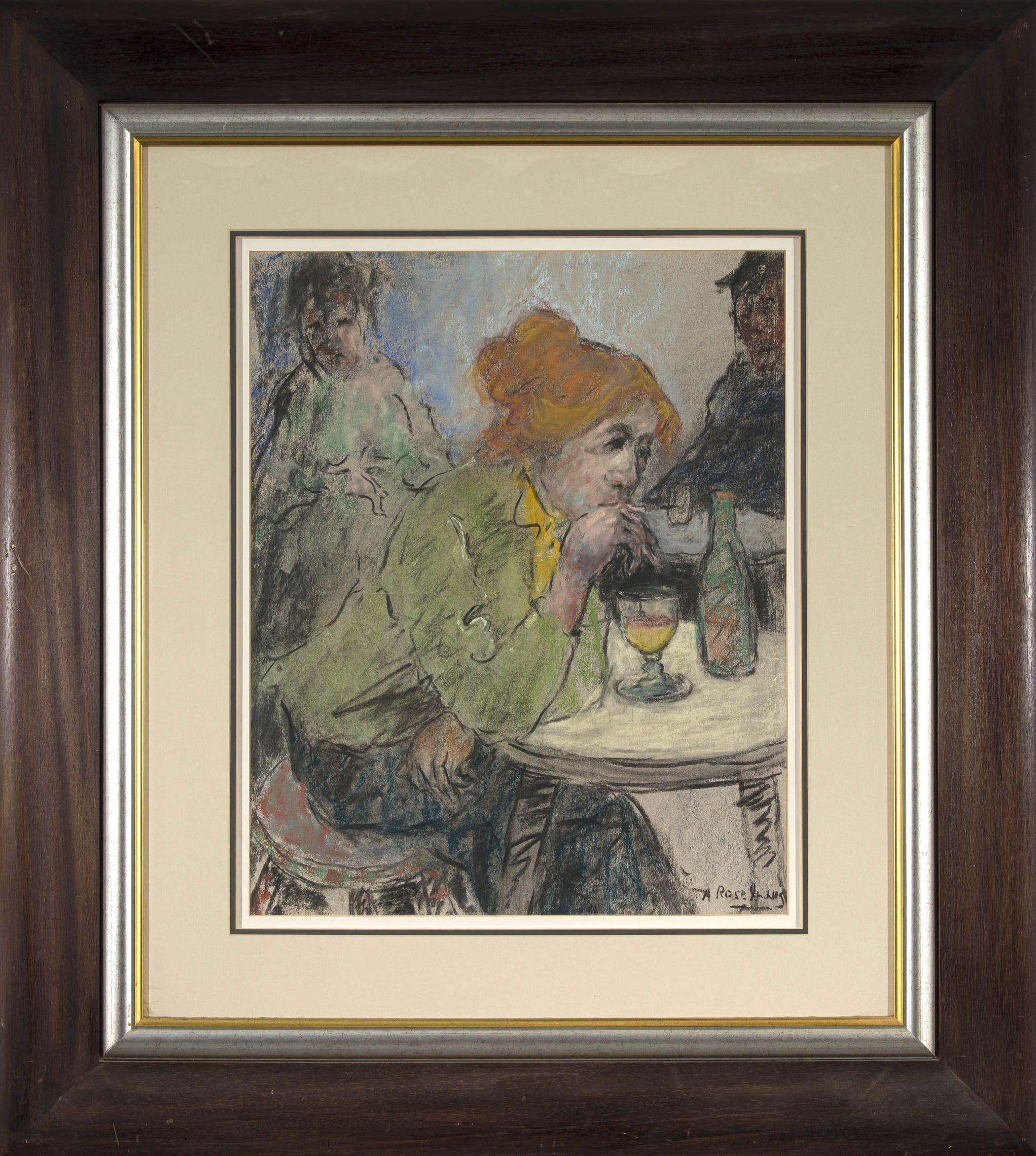 Alexander Rose-Innes | Woman with Red Hair in a Pub | MutualArt