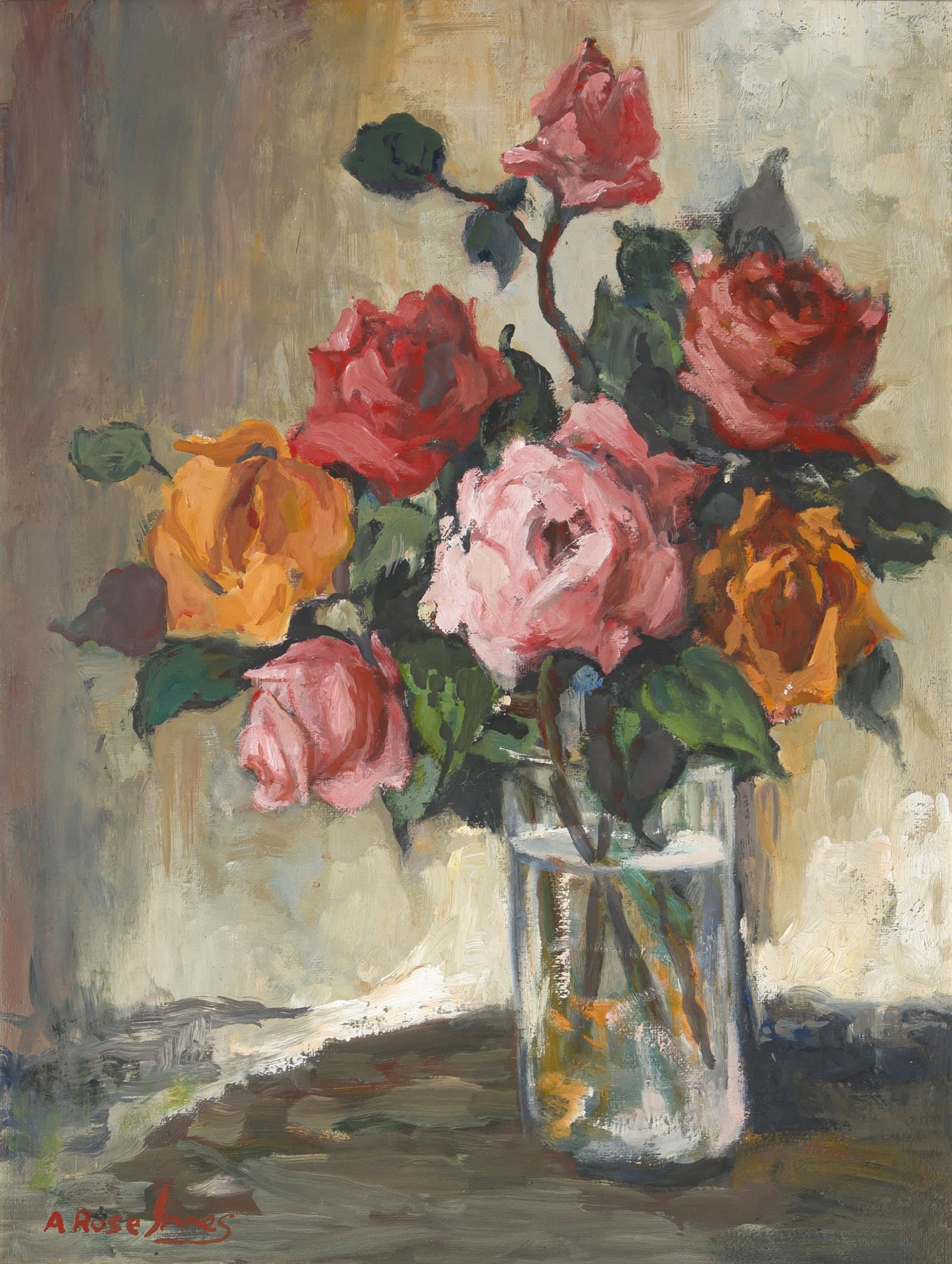 Alexander Rose-Innes | A Vase of Roses | MutualArt
