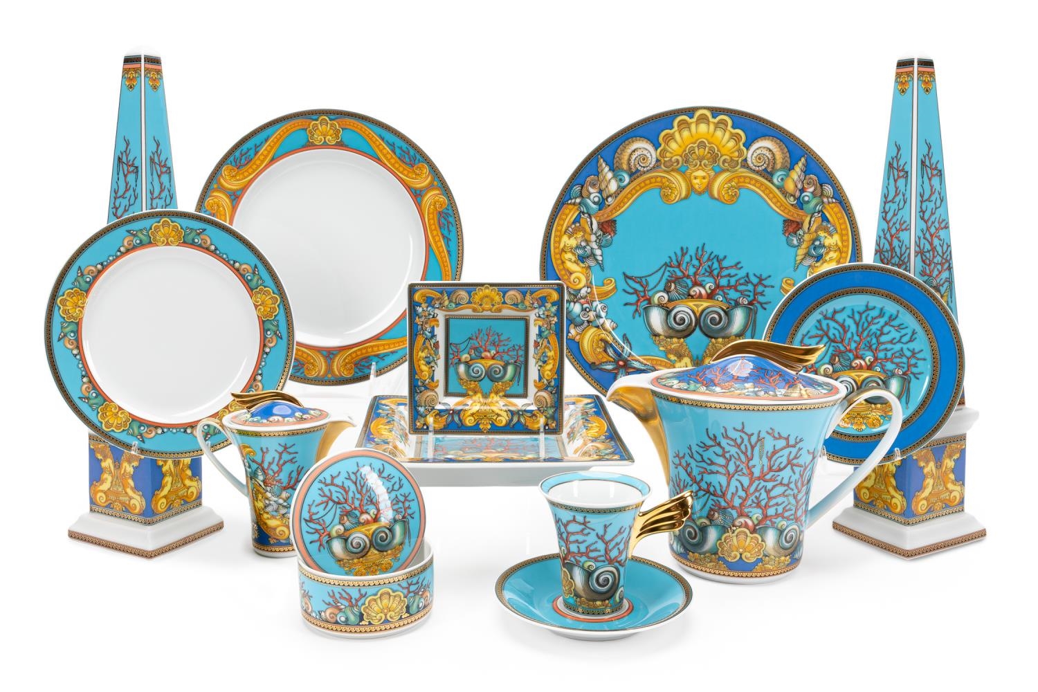 Rosenthal | 13PC LE TRESORS DE LA MER, VERSACE CHINA TABLEWARE | MutualArt