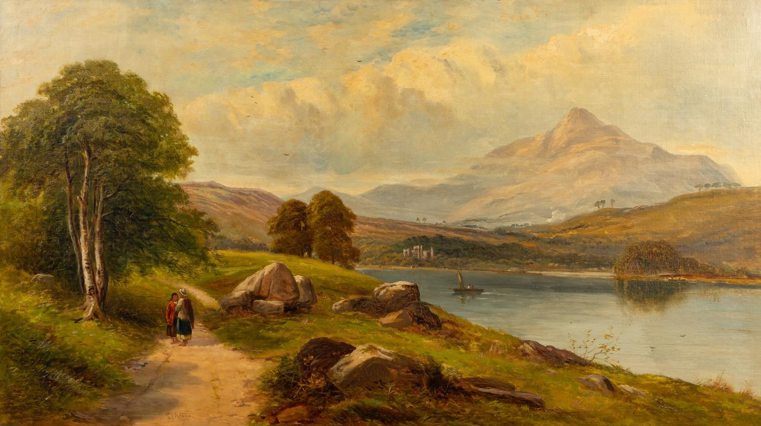 J. Adams | 19TH CENTURY BRITISH SCHOOL O/C LANDSCAPE (19th Century ...