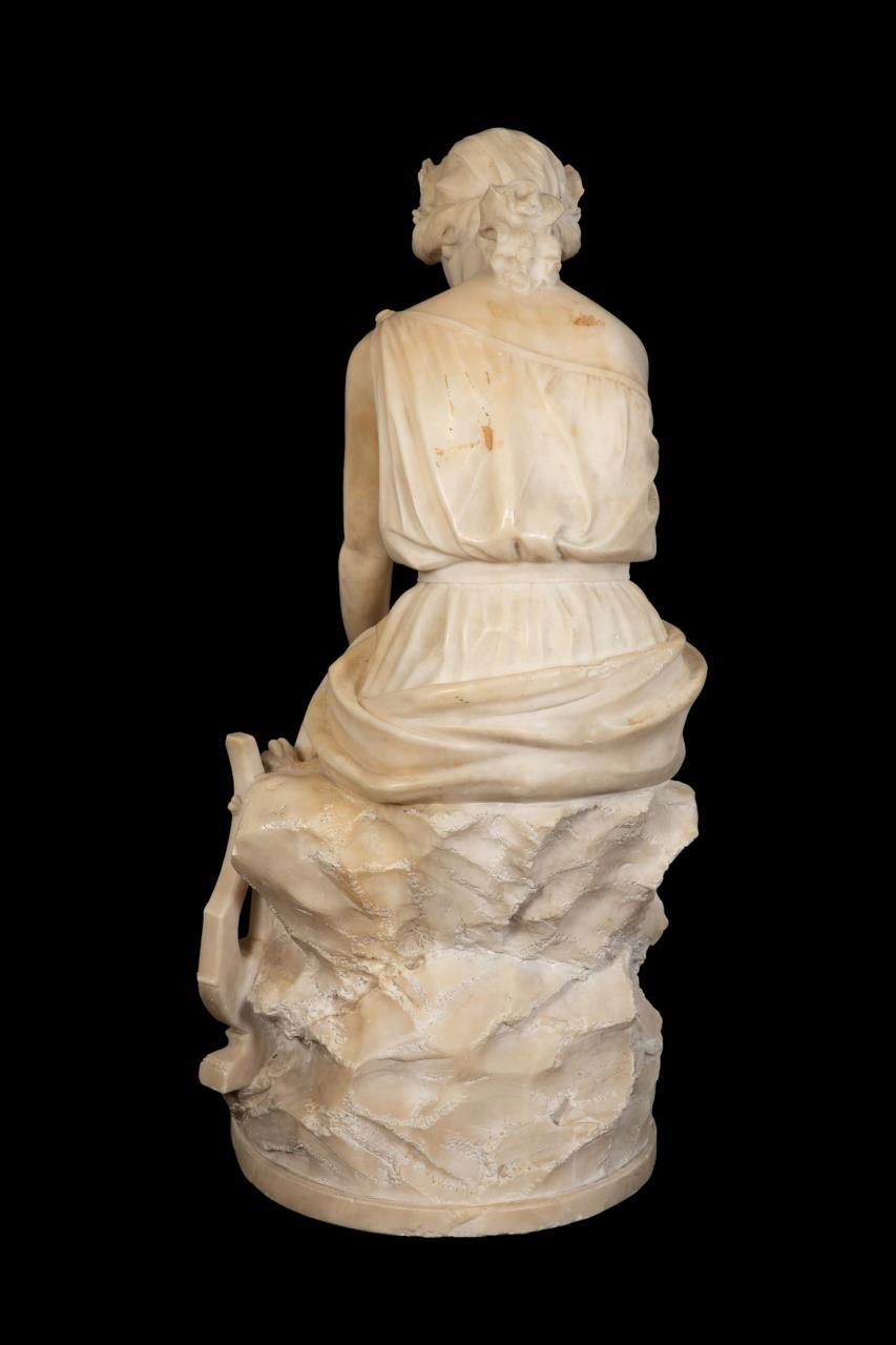 Emilio Fiaschi | E. FIASCHI ALABASTER SCULPTURE OF TERPSICHORE | MutualArt