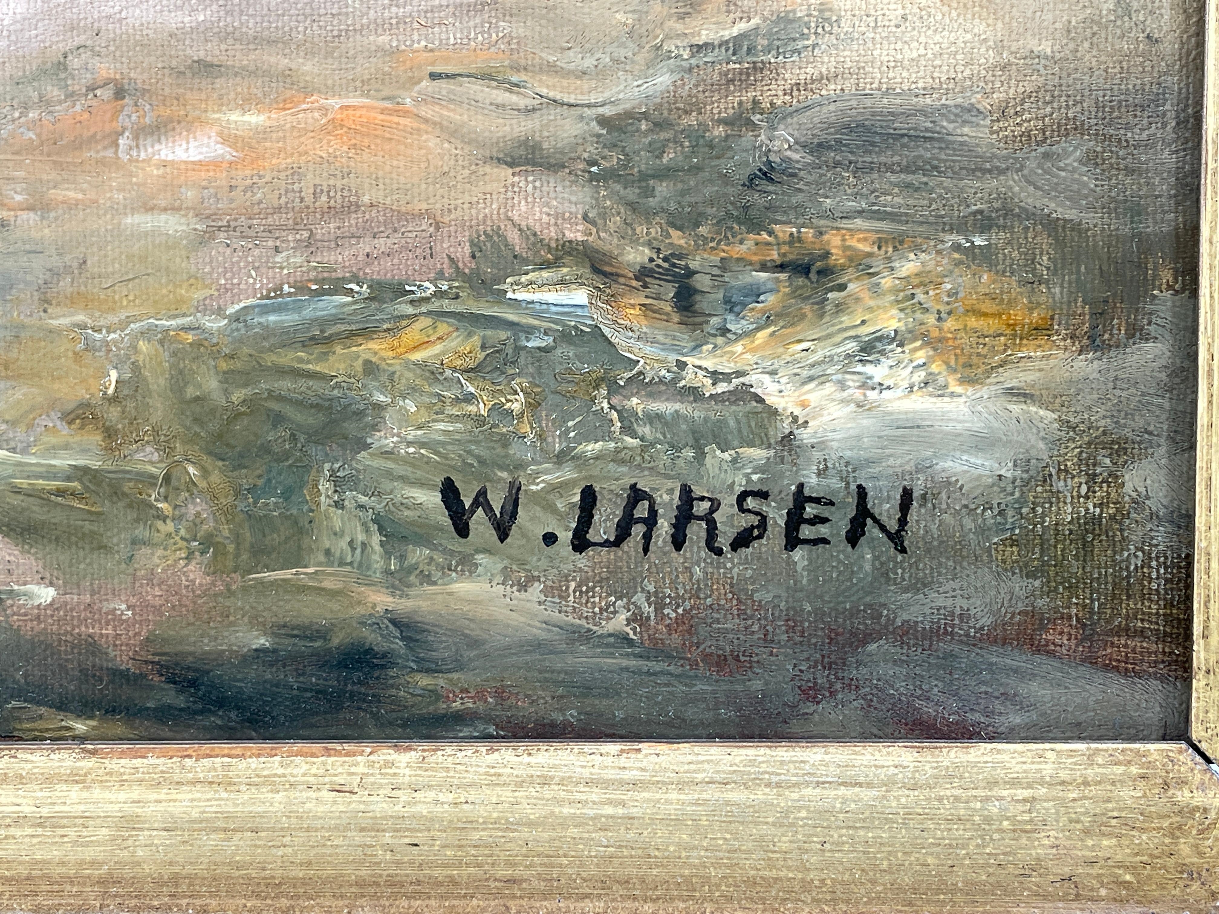 W. Larsen | W. LARSEN HORSE & CARRIAGE OIL ON CANVAS | MutualArt