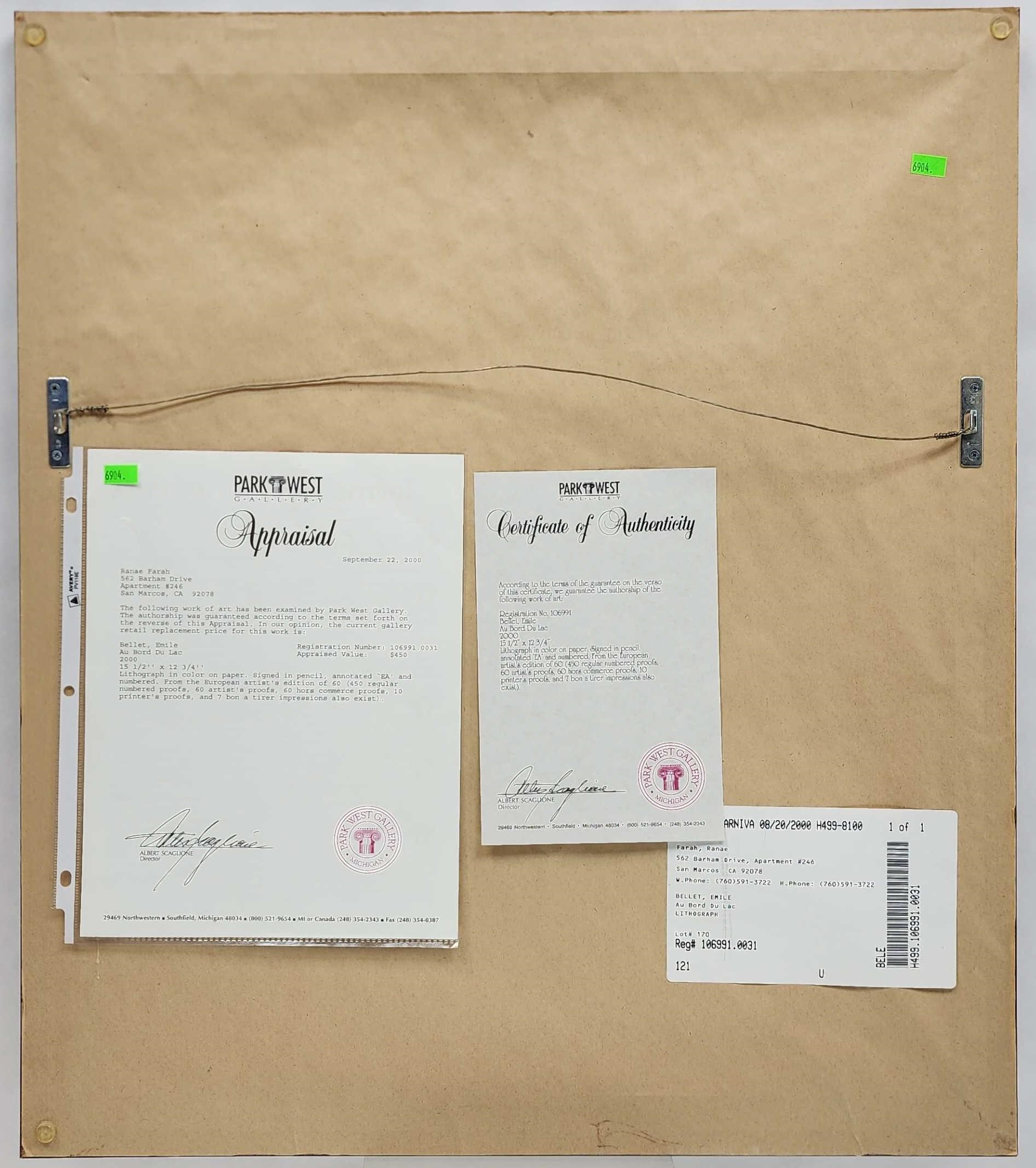 Émile Bellet | Comes With A Park West | MutualArt