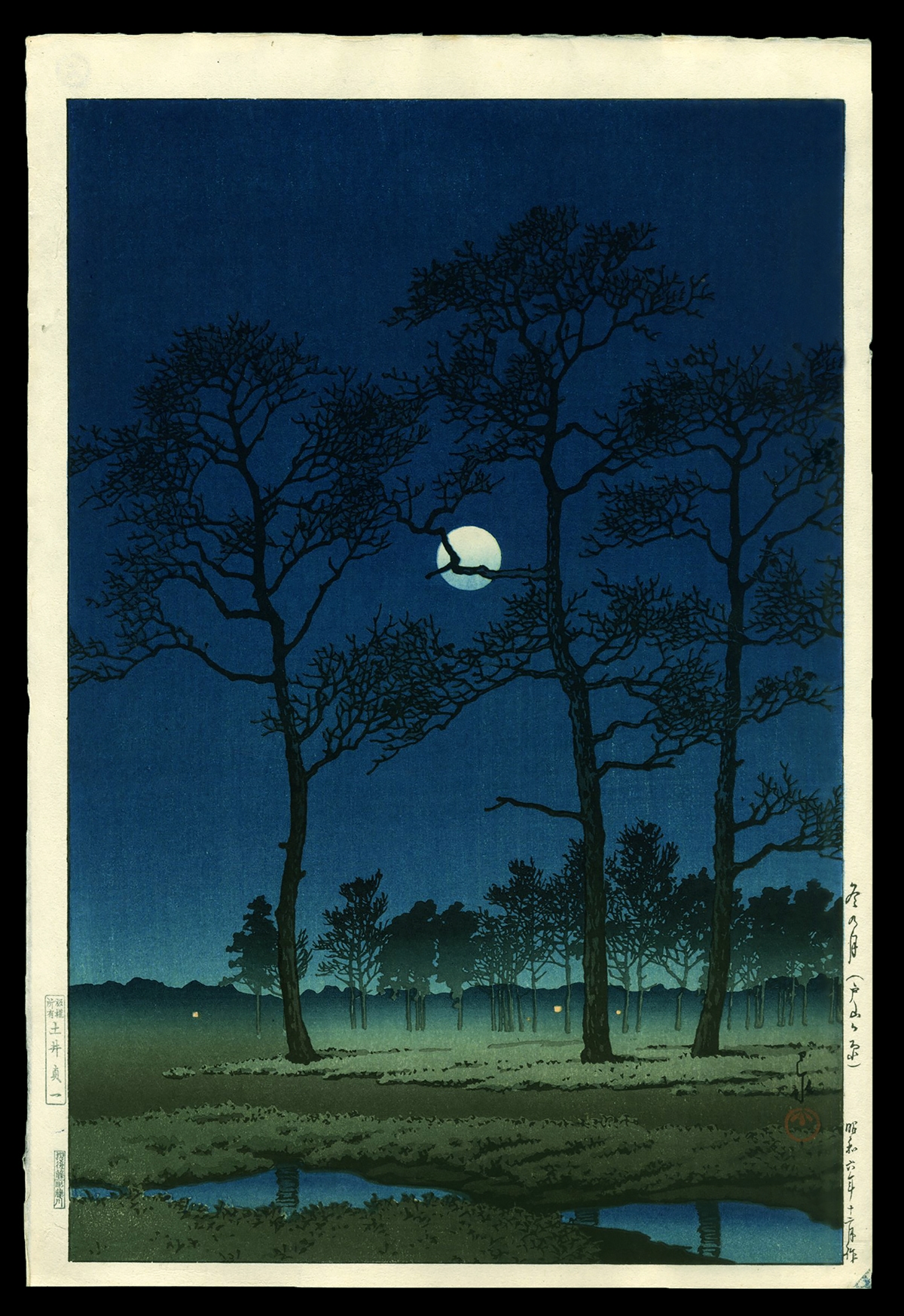 Hasui Kawase | Kawase Hasui - Winter Moon over Toyama Plain (1931 ...