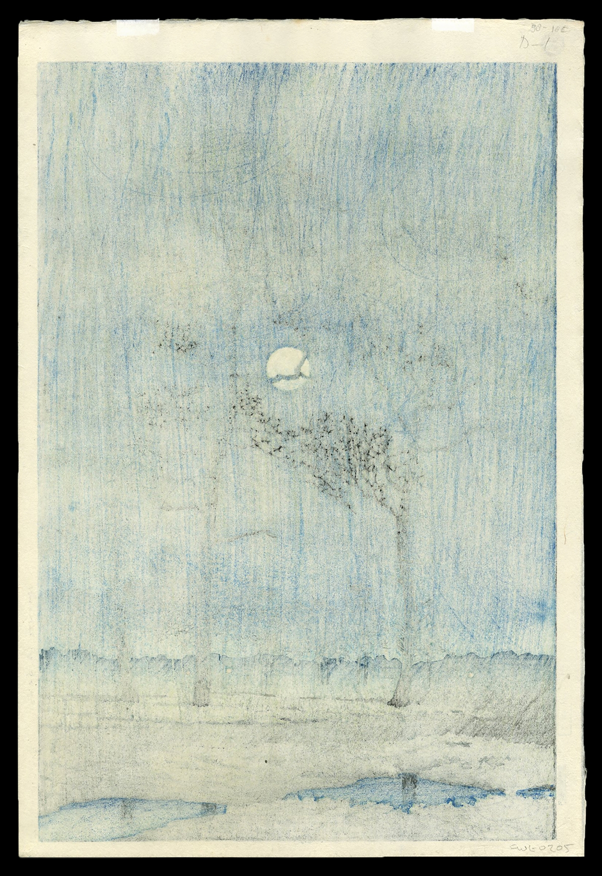 Hasui Kawase | Kawase Hasui - Winter Moon over Toyama Plain (1931 ...