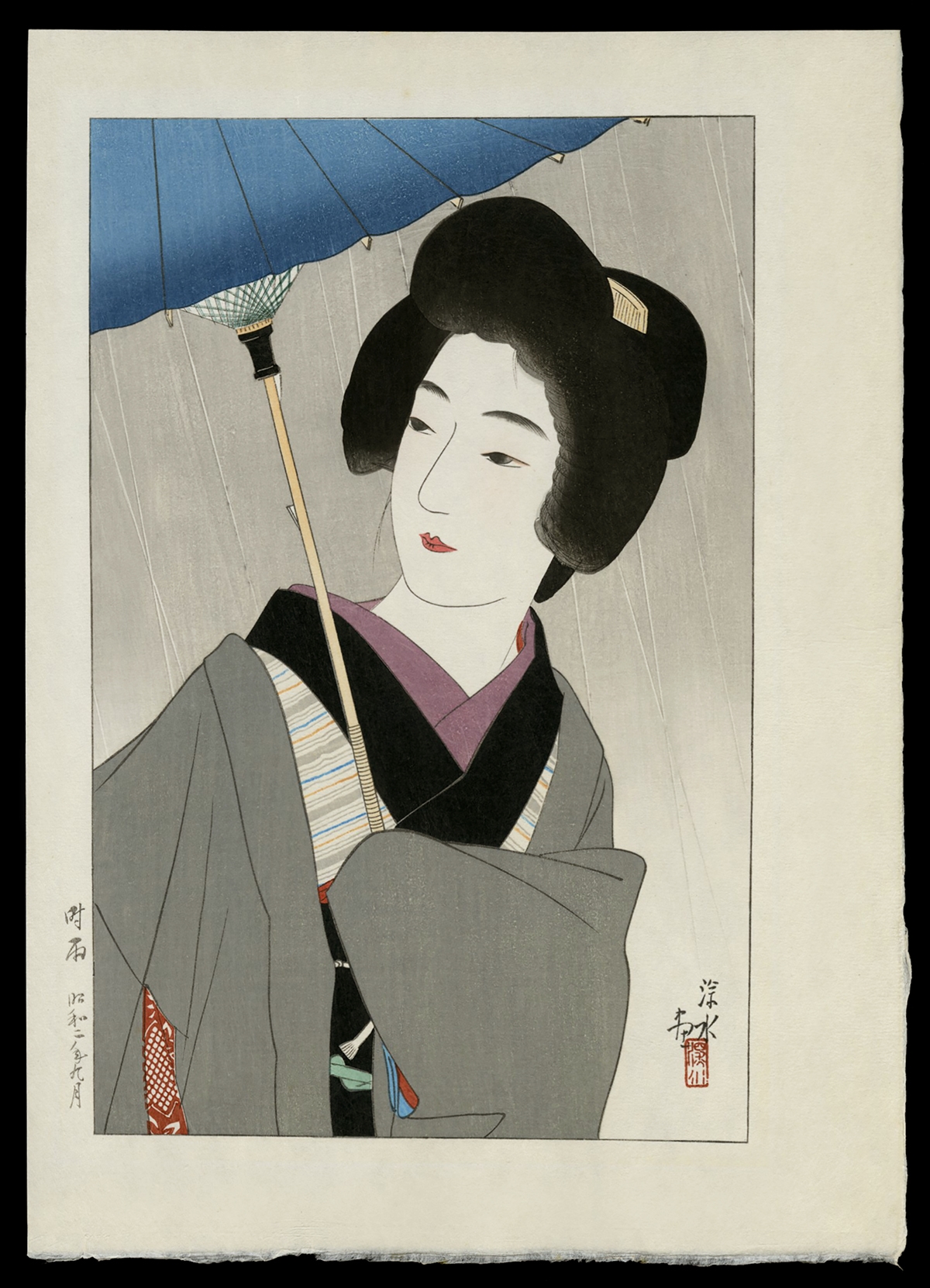 Shinsui Ito | Ito Shinsui - Drizzling Rain (1927) | MutualArt
