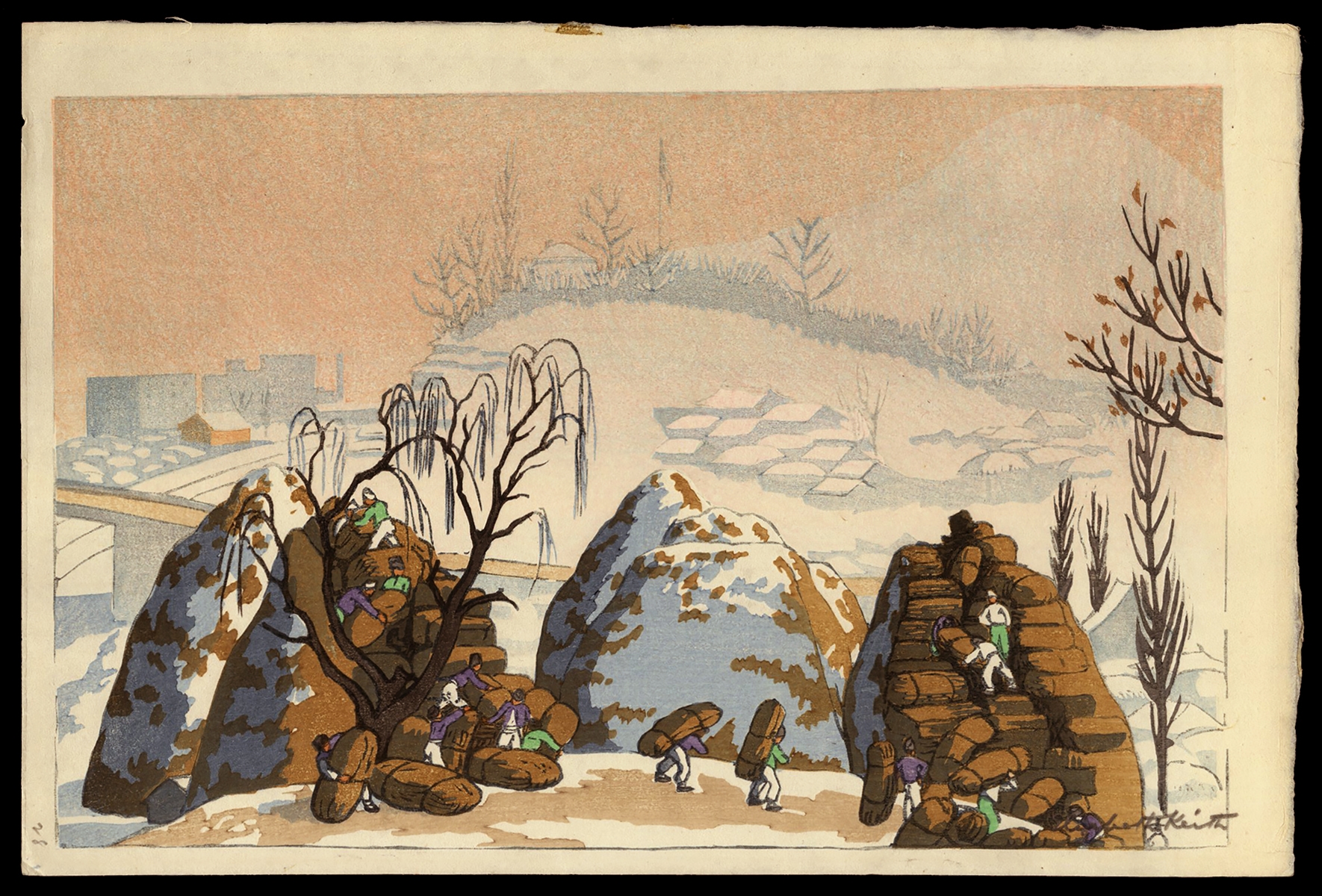 Elizabeth Keith | Elizabeth Keith - Demolishing the Rice (1924) | MutualArt