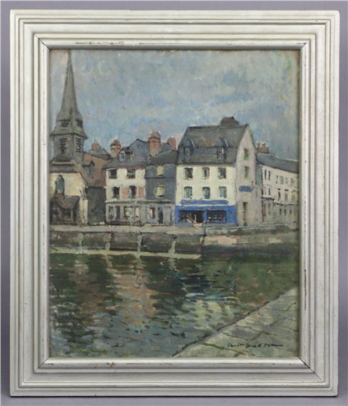 Anna Hope Hudson | ANNA HOPE HUDSON (1869-1957). “Quay at Honfleur ...