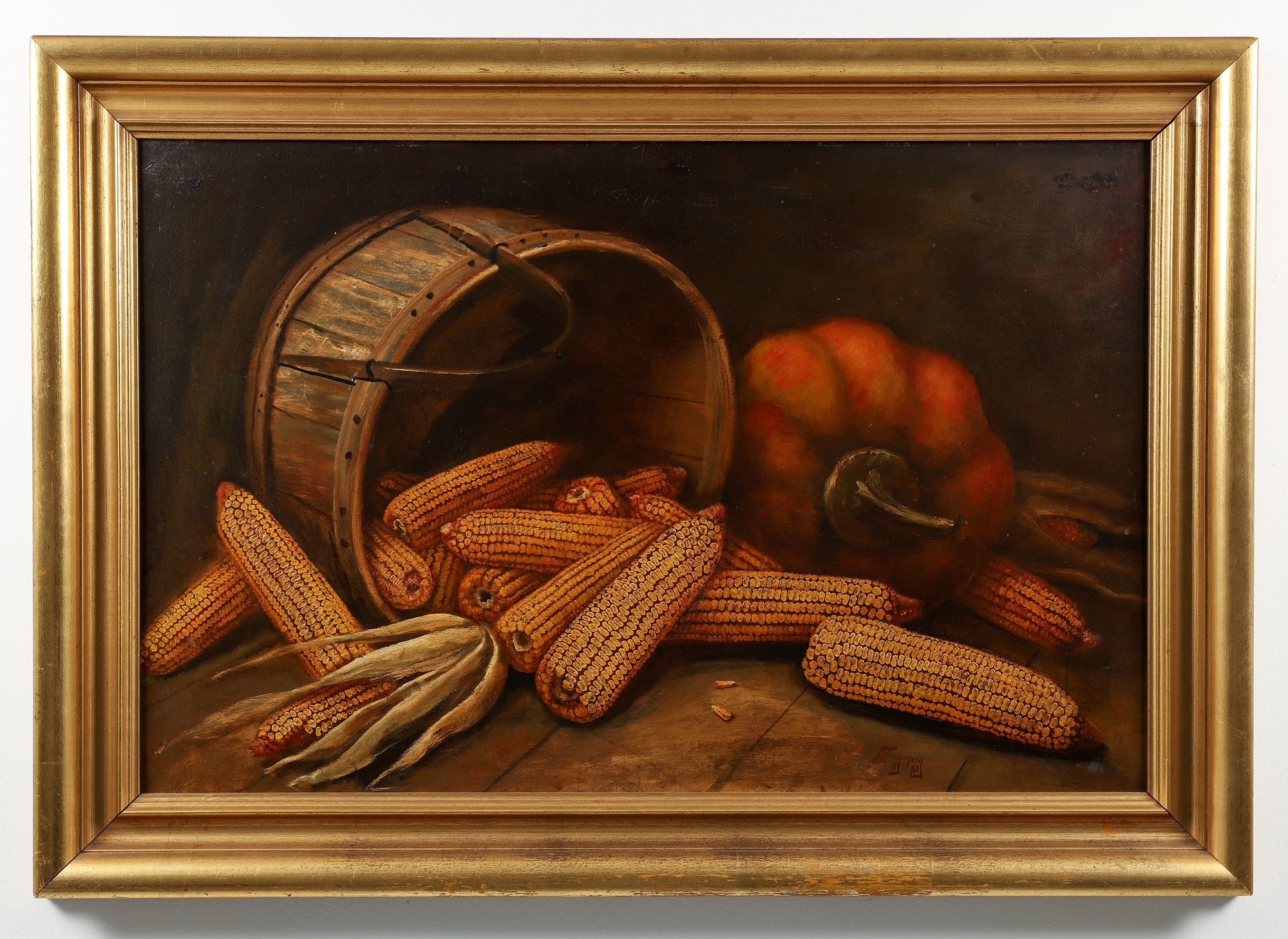 Alfred Montgomery | Still Life with Corn and Pumpkin | MutualArt
