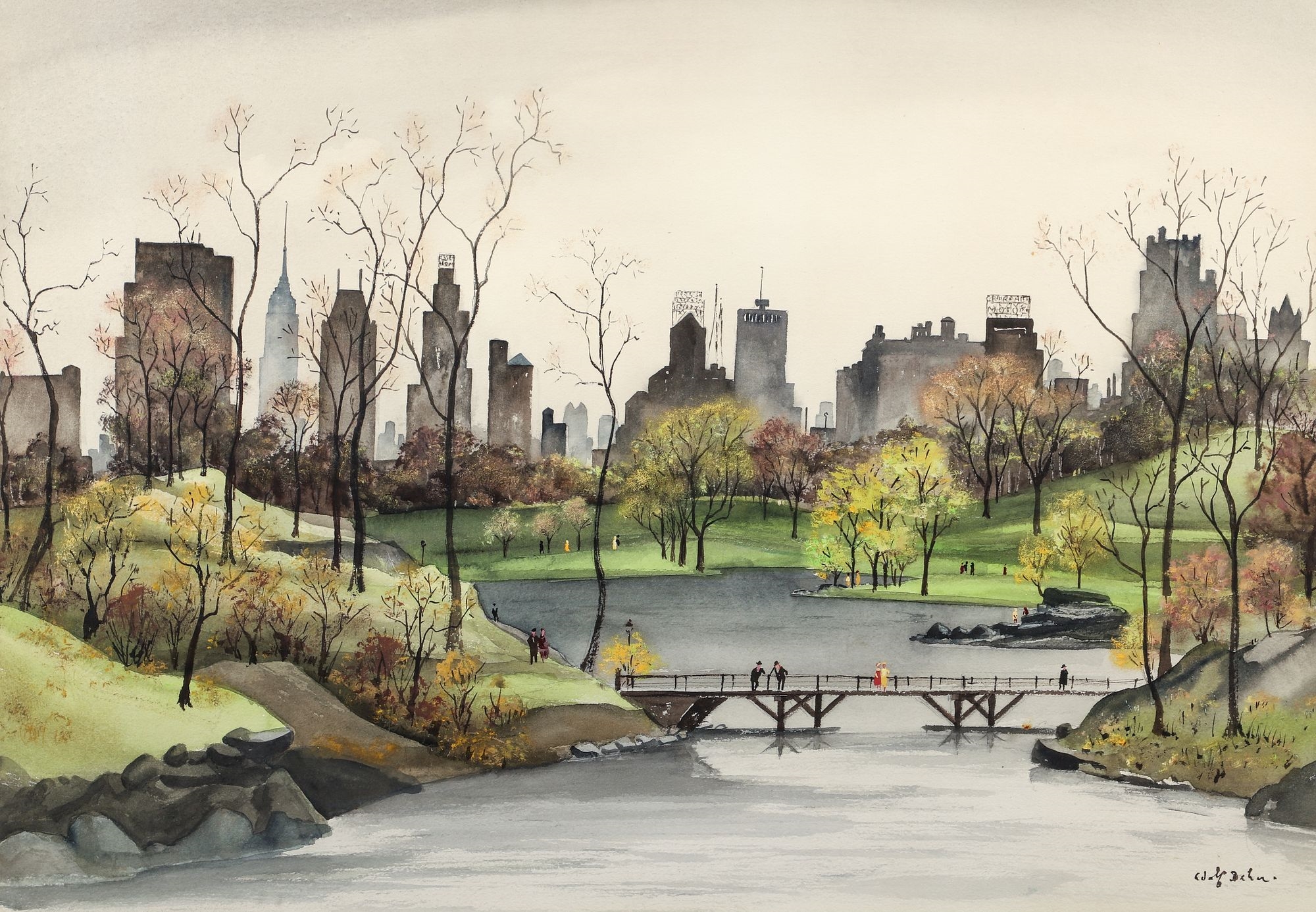 Adolf Dehn | Central Park and New York City | MutualArt
