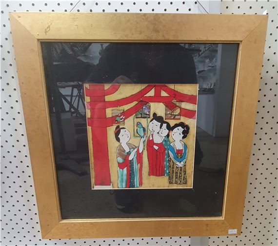 Wu Chi Yong | untitled (Courtesans and Parrot) | MutualArt