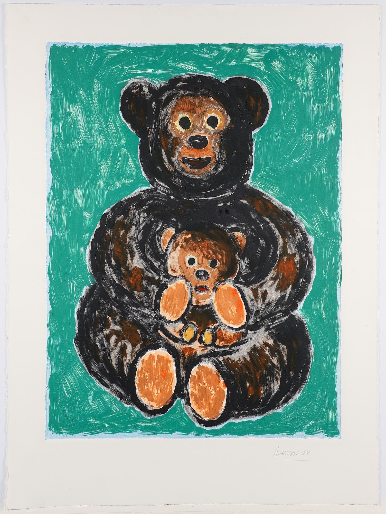 Luis Cruz Azaceta | Teddy Bears II (1989) | MutualArt