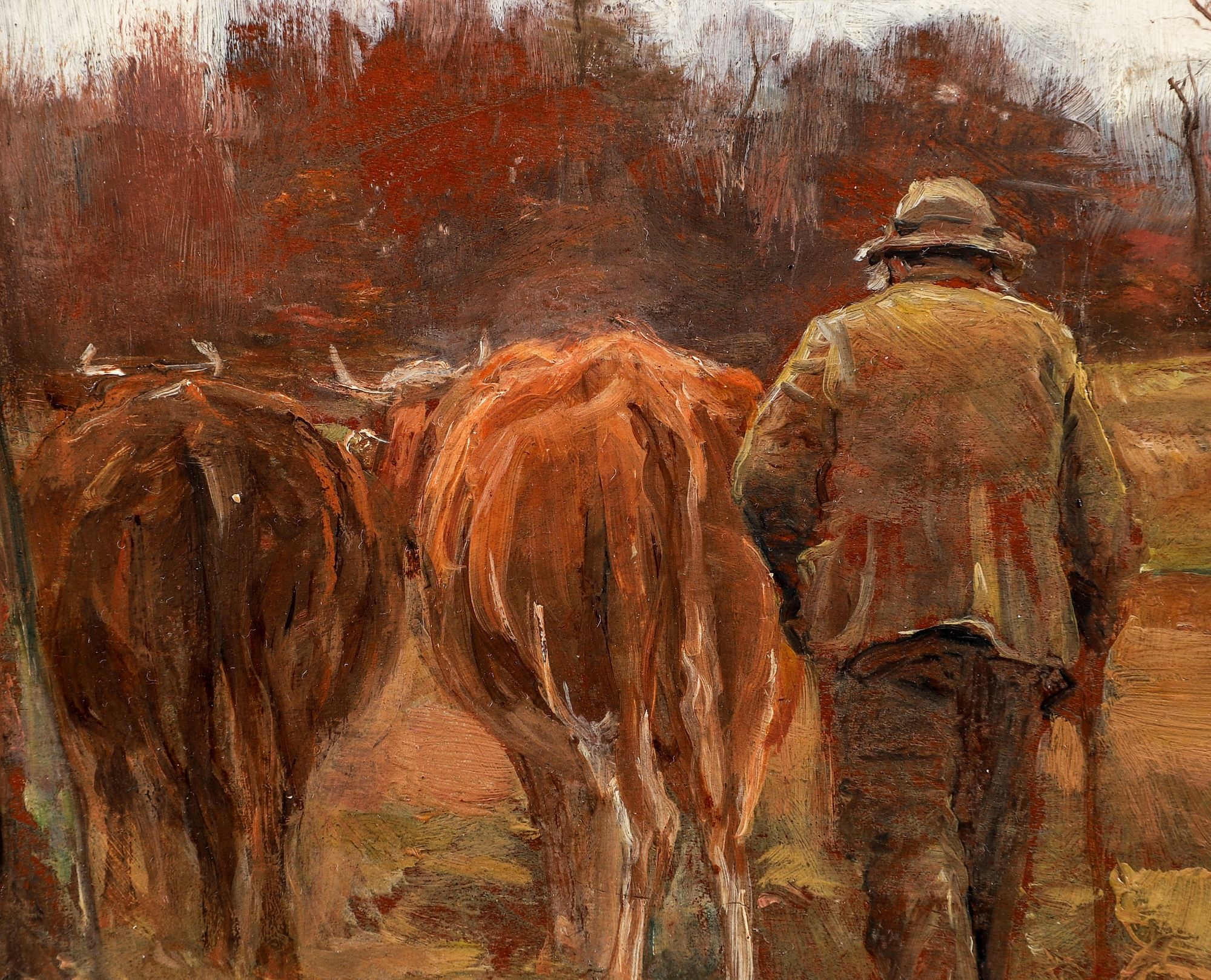 Alfred Bryan Wall | Farmer and Cattle | MutualArt