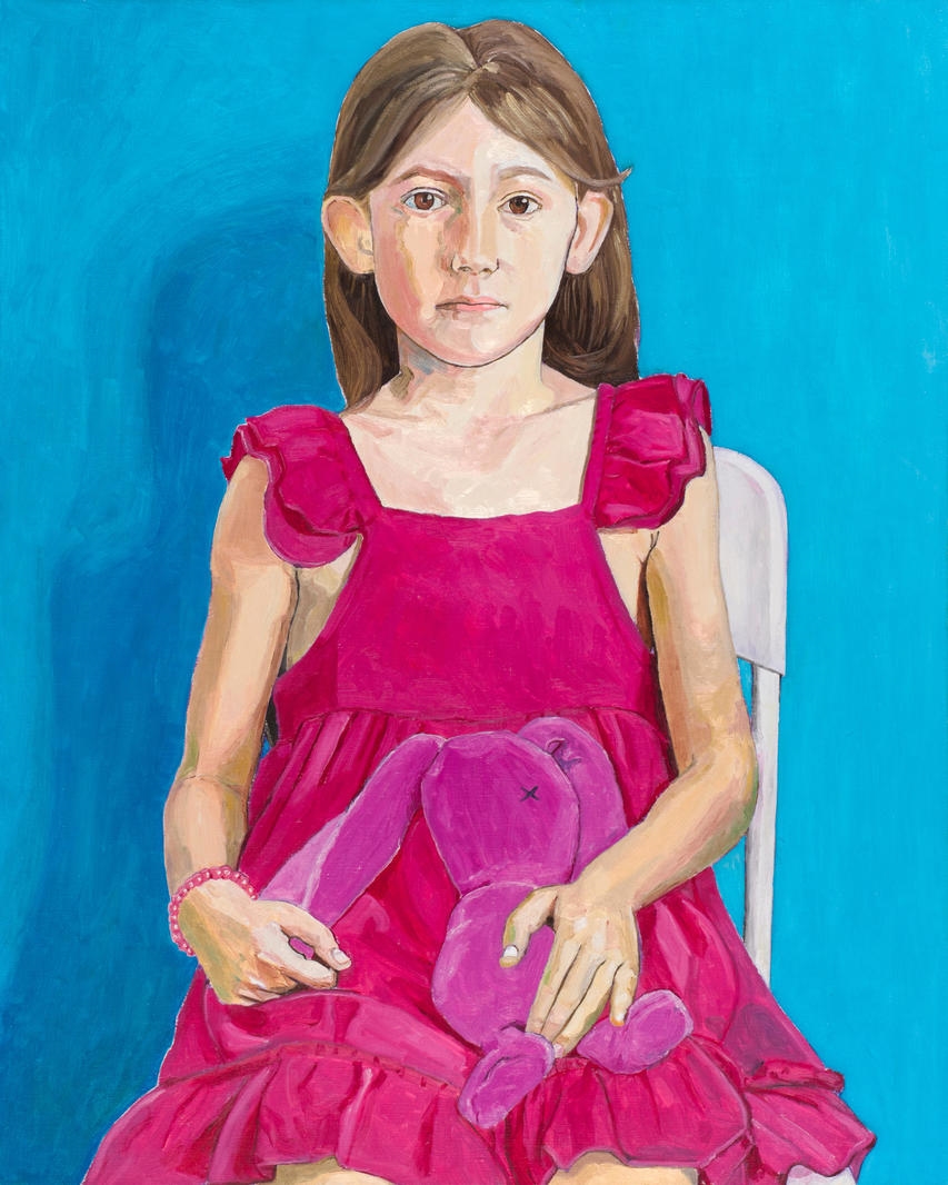 Alexey Yakovlev | A girl with a stuffed rabbit (2021) | MutualArt