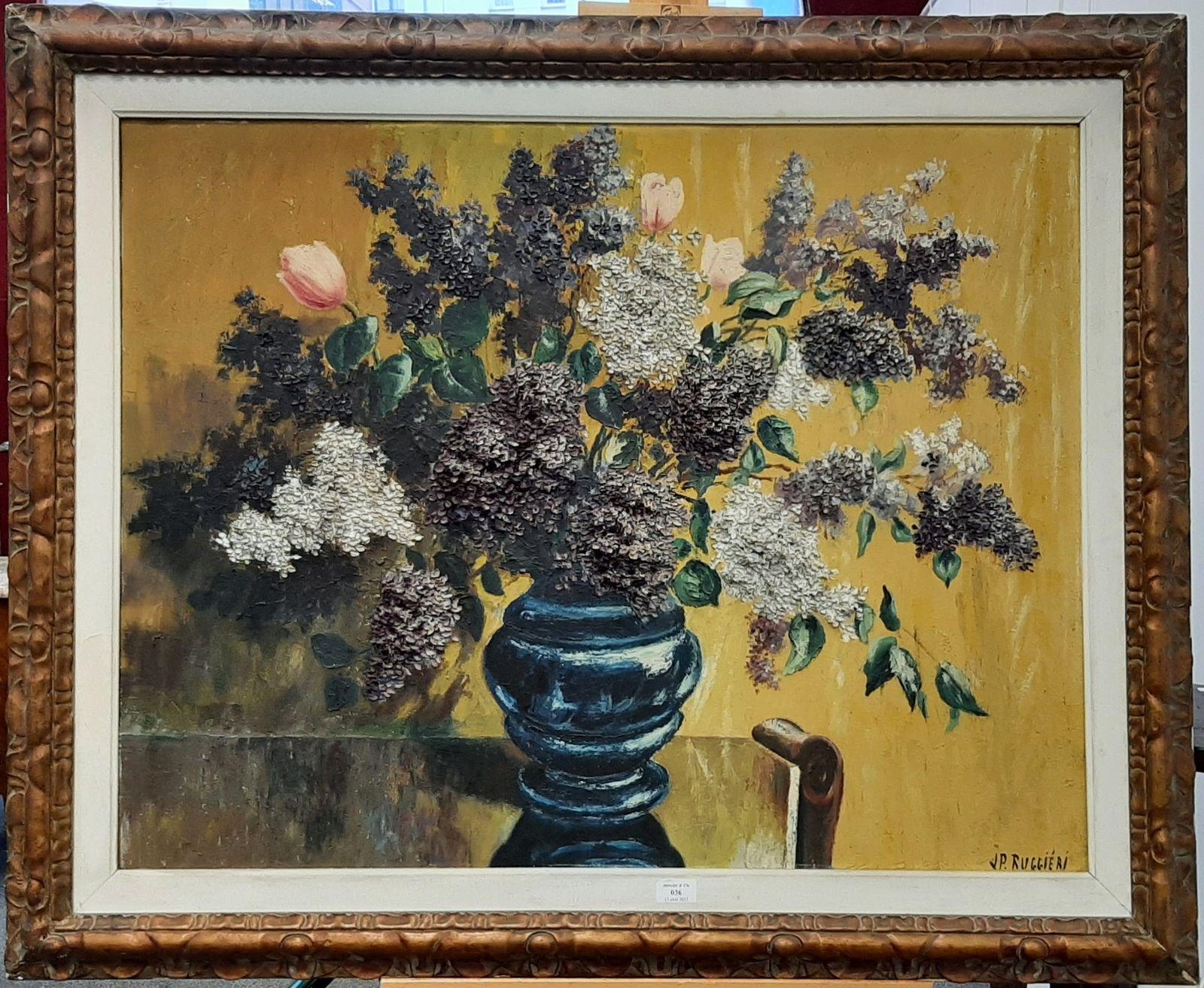 Jean-Pierre Ruggieri | Nature morte au vase fleuri | MutualArt