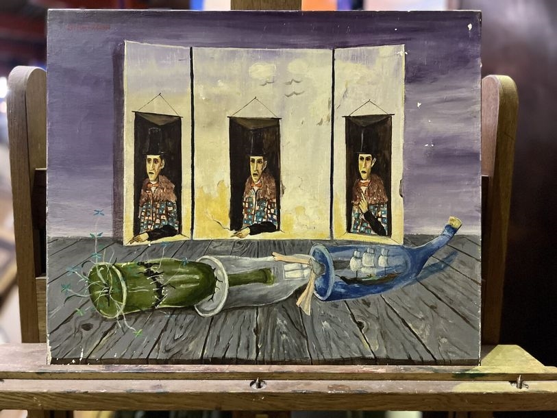 David Meshulam | Surrealist vision Oil on canvas | MutualArt