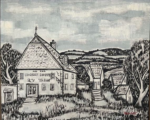 Gabriel Zendel | Gabriel ZENDEL Grocery store Buvette Au Cor Oil on ...