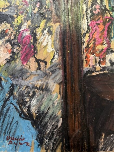 David Azuz | Street scene Oil on canvas | MutualArt