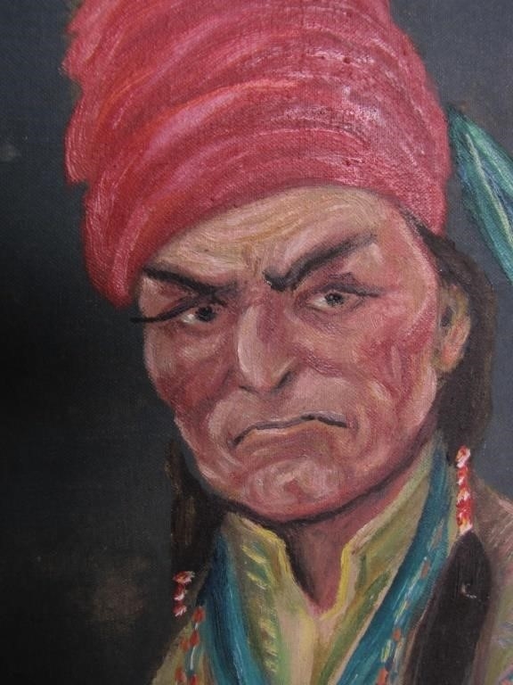 James Montgomery Flagg | James M Flagg 15x11 O/C Native American Chief ...