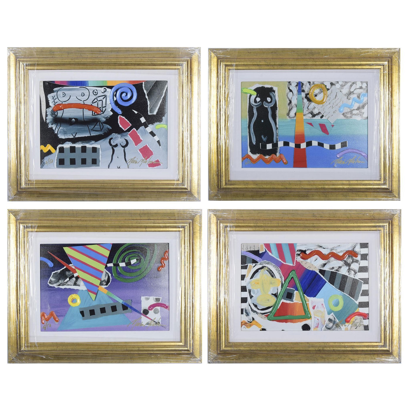 Marvin Markman | 4pc Set of Marvin Markman (American 1949-2008) Signed ...