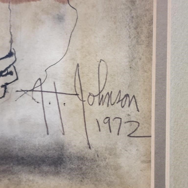 Joni T. Johnson | Joni Johnson 9x12 WC Woman and child | MutualArt