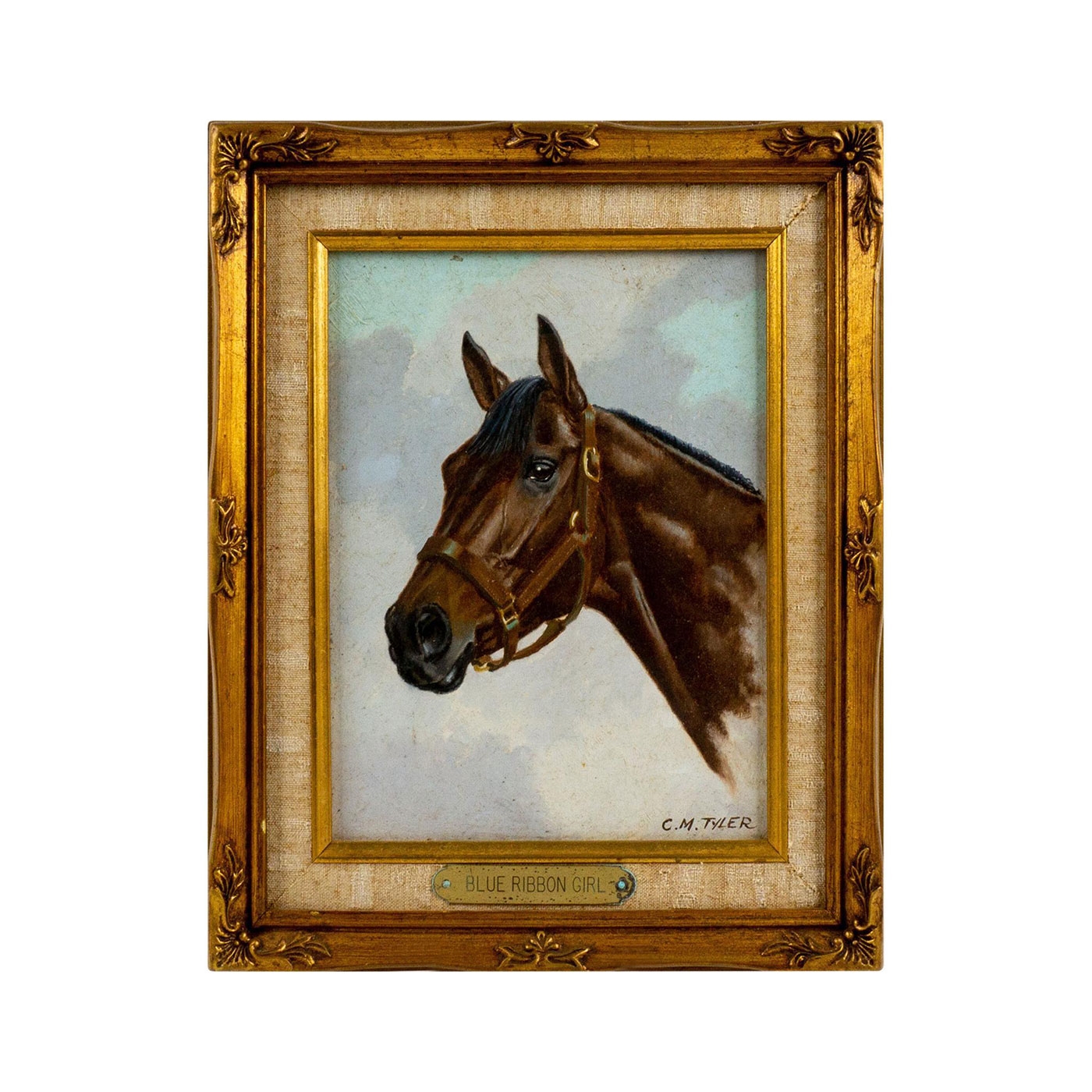 Charles Manley Tyler | Equine Portrait of Thoroughbred Amerigo (1963 ...