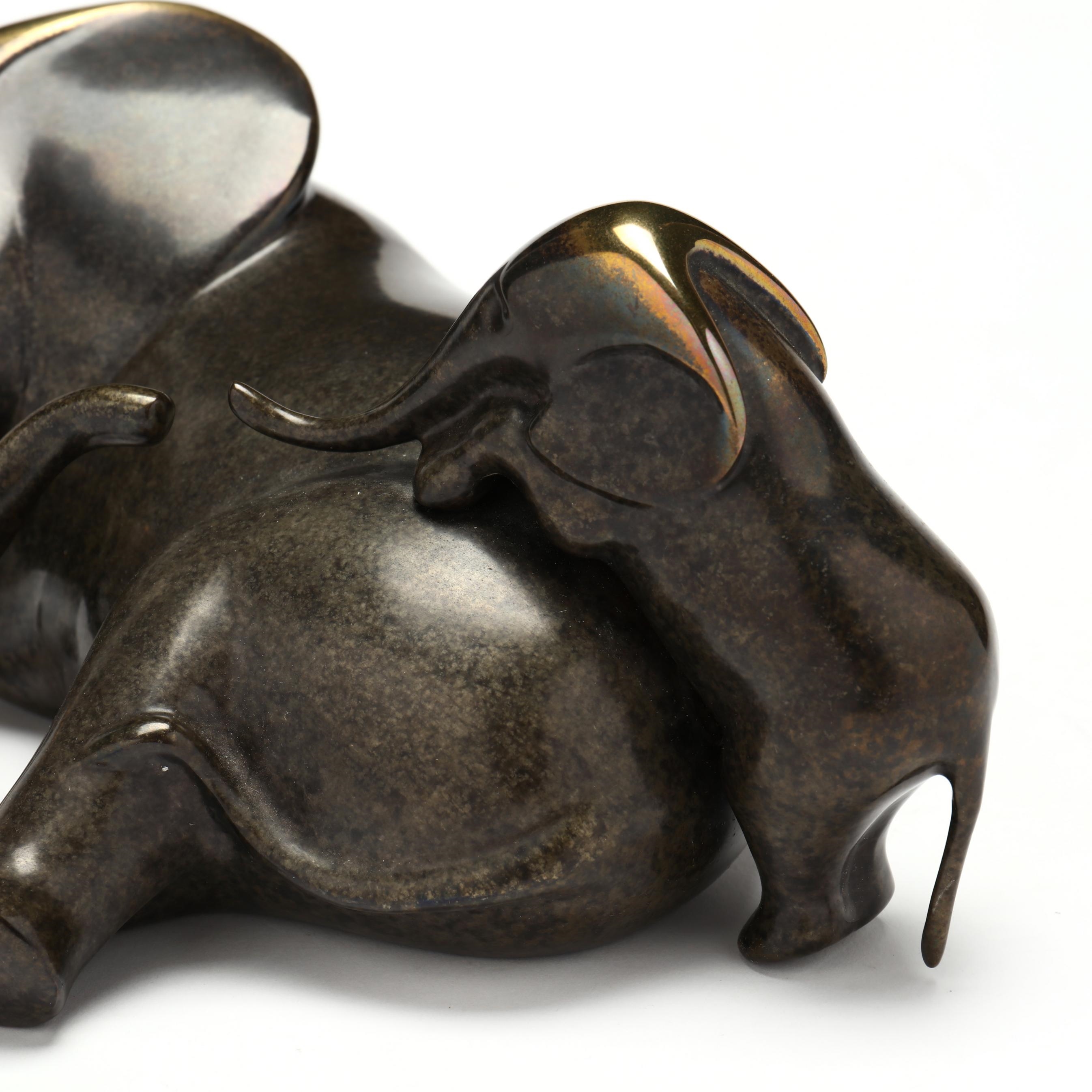 Loet Vanderveen | Elephant and Baby Reclining (1985) | MutualArt