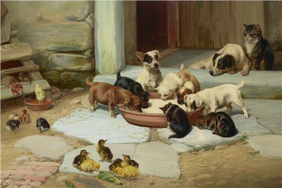 William Henry Hamilton Trood | Meal Time (1890) | MutualArt