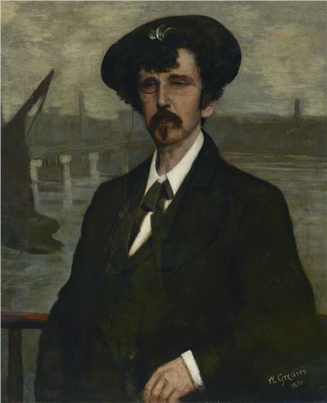 Walter Greaves | Portrait of James McNeill Whistler (1870) | MutualArt