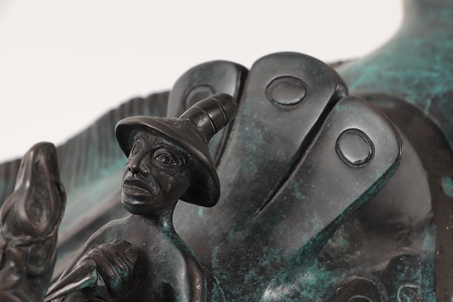Mary Regat | Bronze sculpture of a man riding a fish. (21) | MutualArt