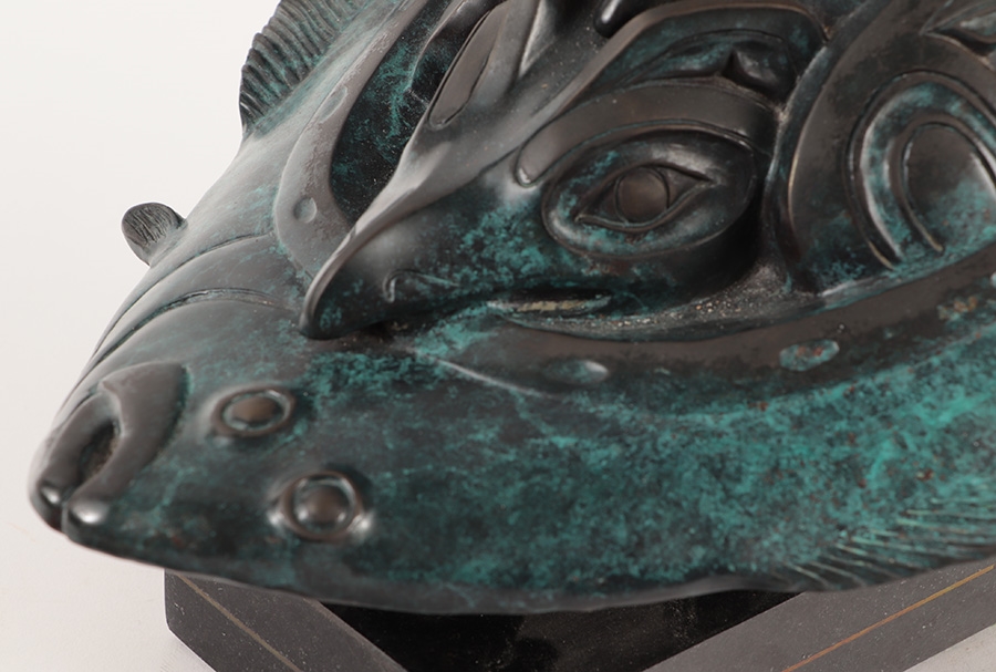 Mary Regat | Bronze sculpture of a man riding a fish. (21) | MutualArt