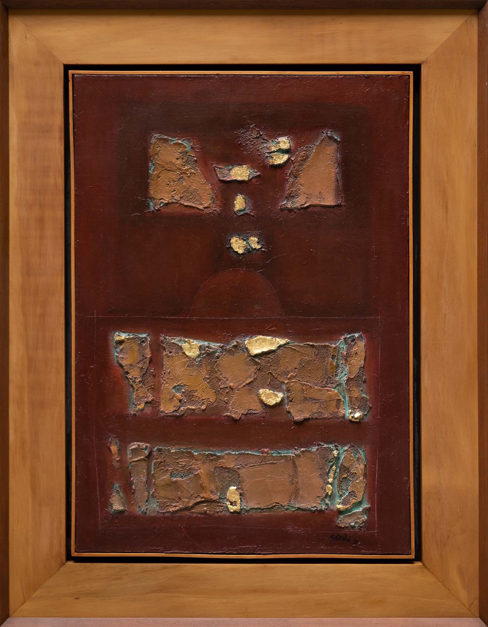 Ahmad Sadali | Bongkahan Emas diatas Bidang Merah, 1981 (1981) | MutualArt
