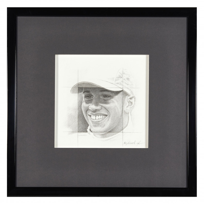 Michel Lecomte | Portrait de Lewis Hamilton, 2007 (2007) | MutualArt