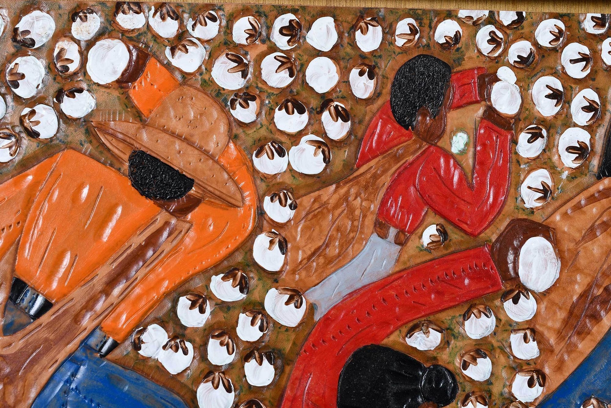 Winfred Rembert | dye on carved and tooled leather | MutualArt