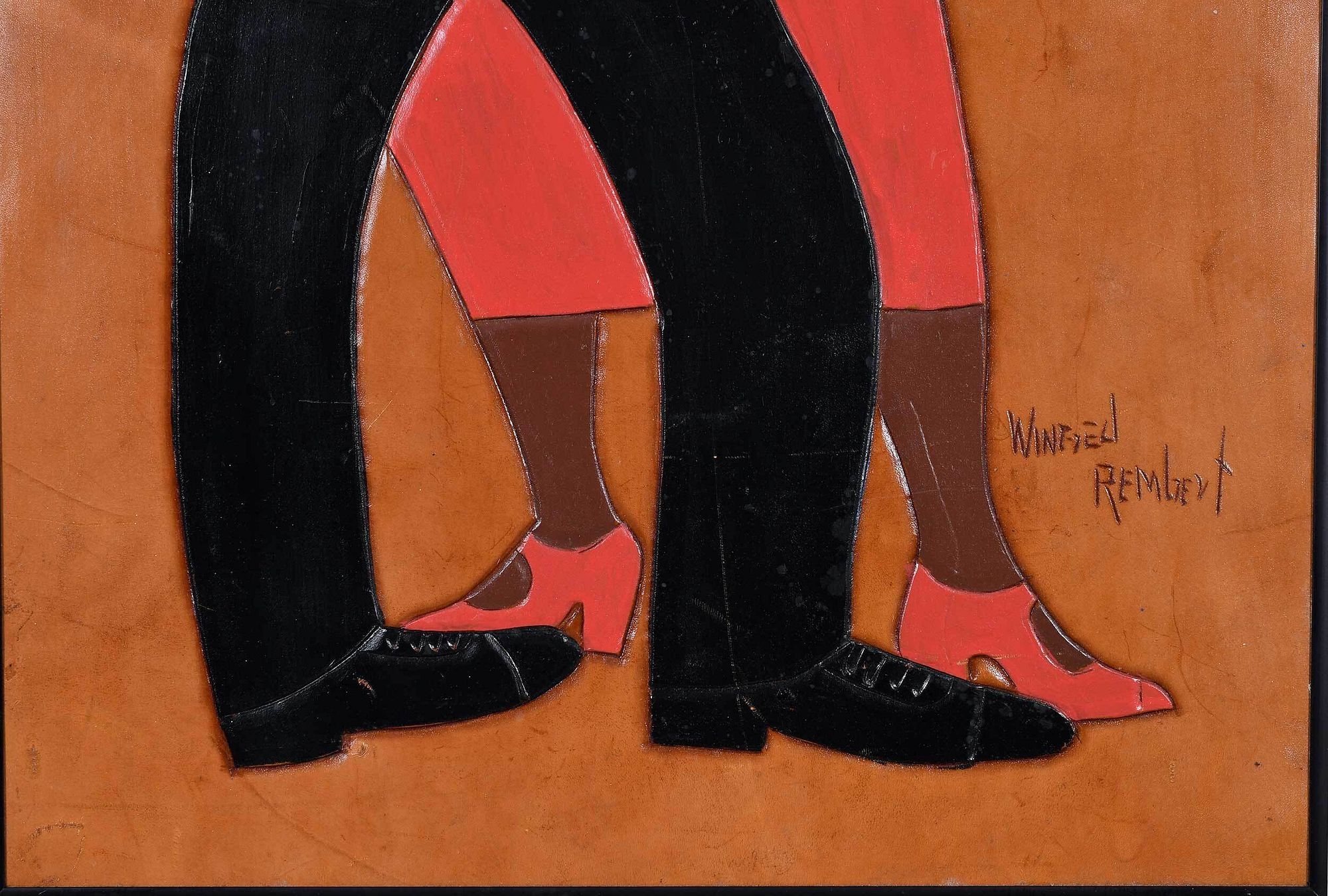 Winfred Rembert | dye on carved and tooled leather | MutualArt