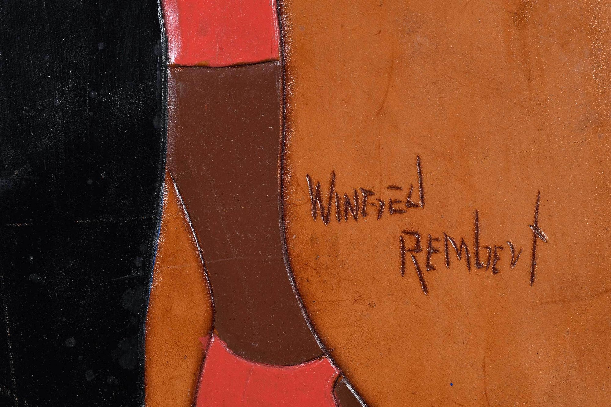 Winfred Rembert | dye on carved and tooled leather | MutualArt