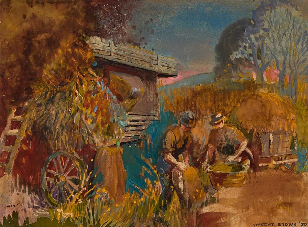Vincent Brown | Bagging the Produce (1930) | MutualArt
