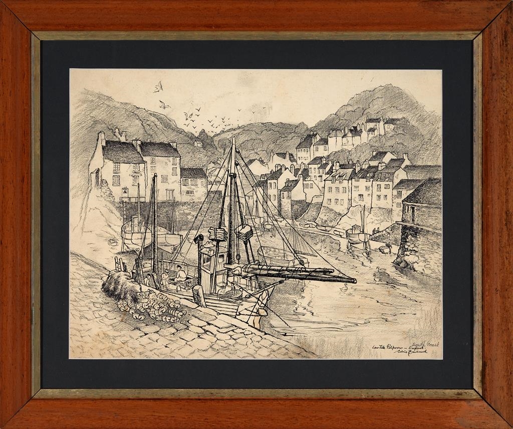 Cedric Emanuel | Fishing Village, Polperoo, Cornwell (1965) | MutualArt