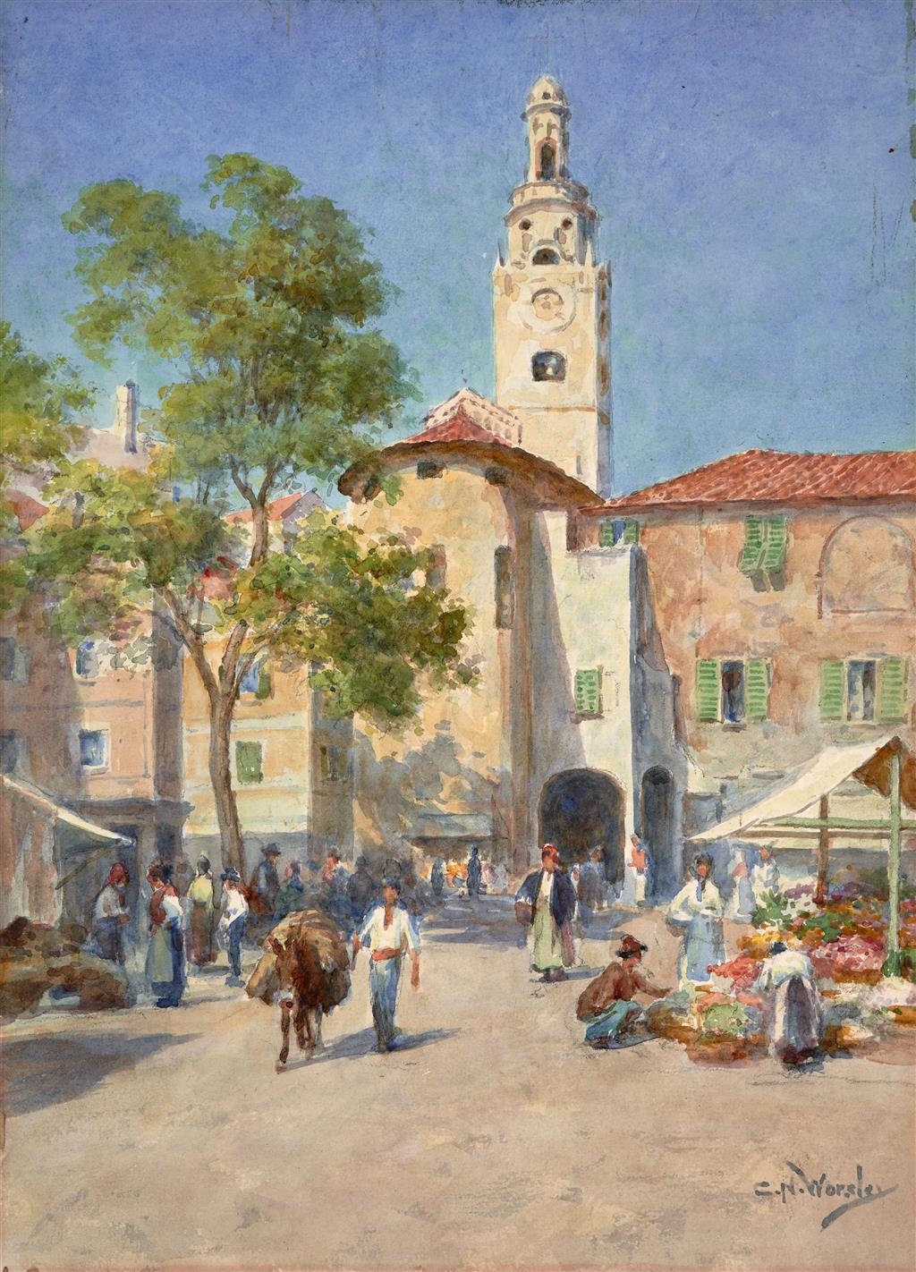 Charles Nathaniel Worsley | The Market Square | MutualArt
