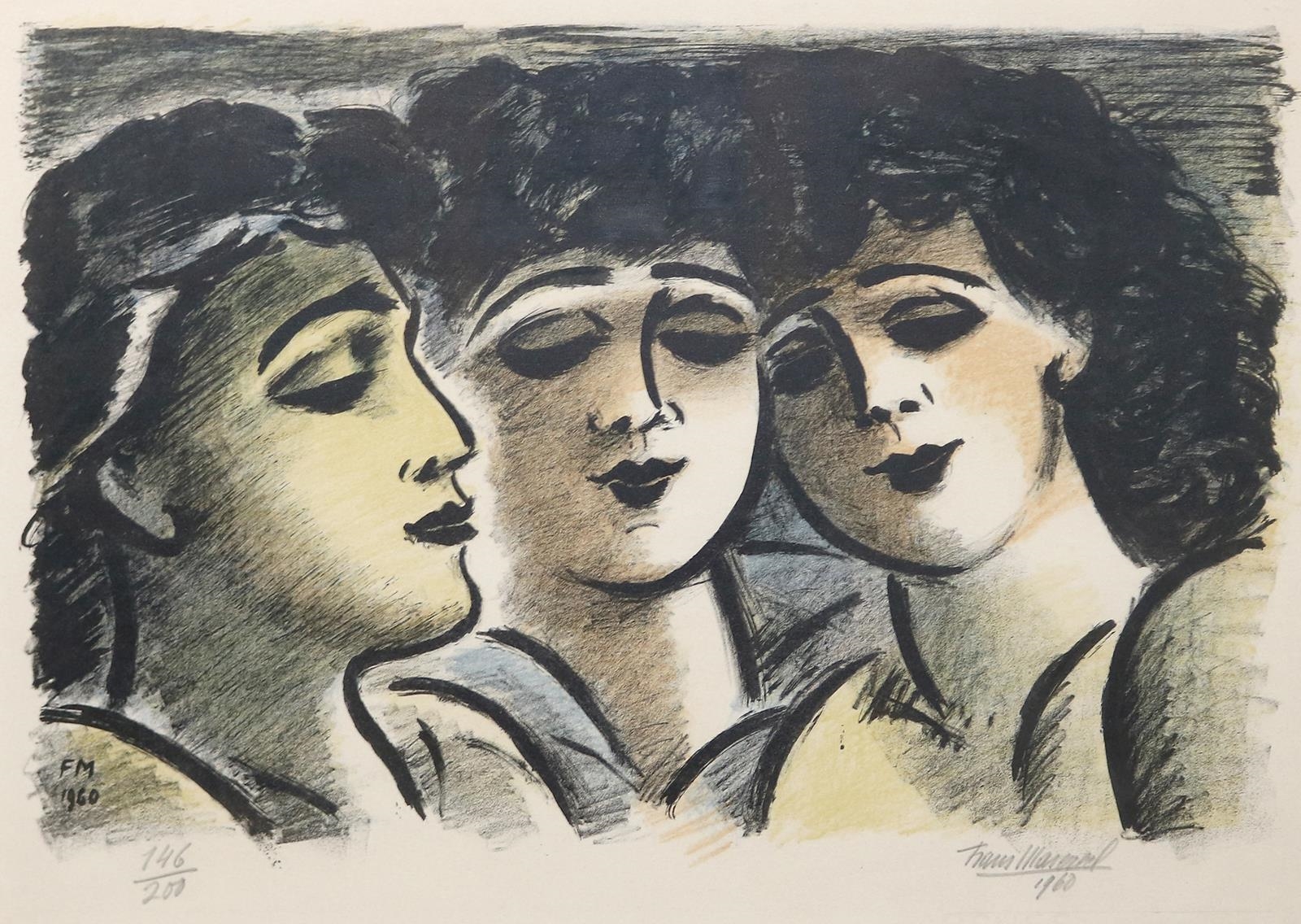 Frans Masereel | Trois visages (1960) | MutualArt