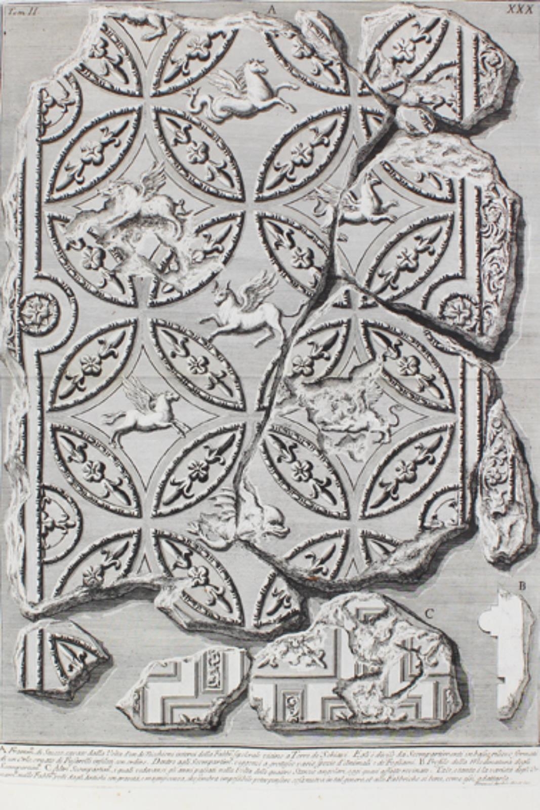 Giovanni Battista Piranesi | Palmi XL. - Stucco cavato dalla Volta d'un ...
