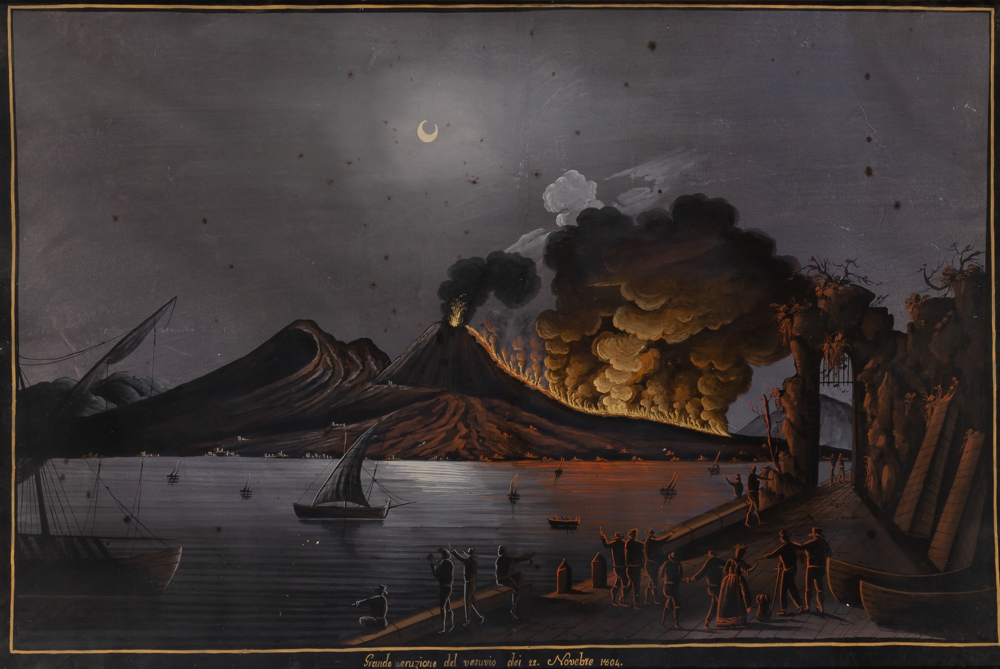 Italian School, 19th Century | The Great Eruption of Mount Vesuvius ...